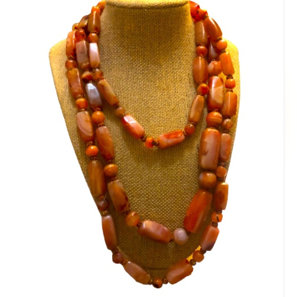Rare African Agate Semi Precious Natural Stone Neckla… - Gem